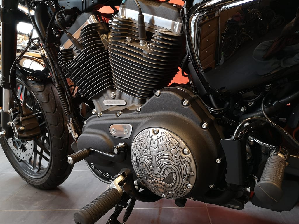 ‘Tiki’, hand engraved Harley-Davidson Sportster derby cover - Paul ...
